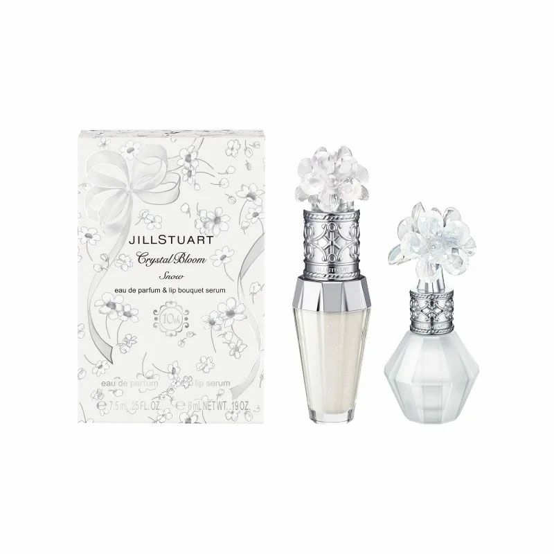 ジルスチュアート JILL STUARTクリスタルブルーム スノー オードパルファン ＆ リップブーケ セラム #110 crystal snow syrup 7.5ml/6ml 限定 ...